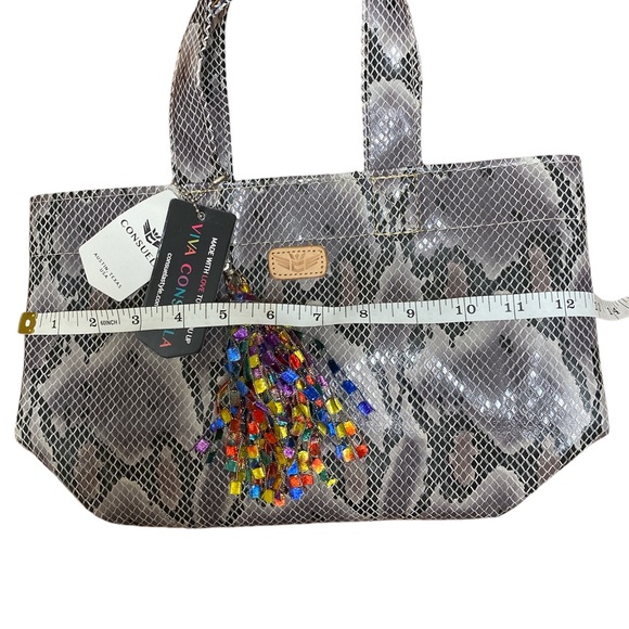 Consuela | Bags | Consuela Python Print Faux Snakeskin Mini Tote | Poshmark